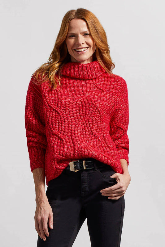 Tribal Women's Cable Knit Turtleneck Sweater